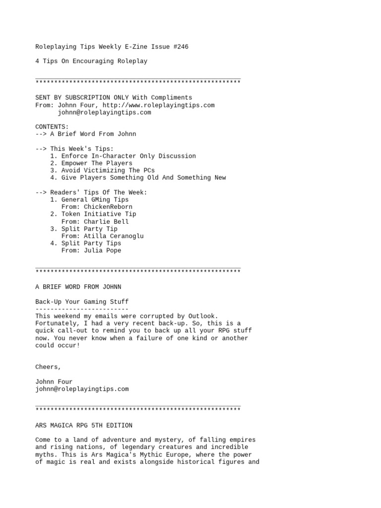 Issue 246 | PDF | Role Playing Games | Role Playing Issue 246 | PDF | Role Playing Games | Role Playing