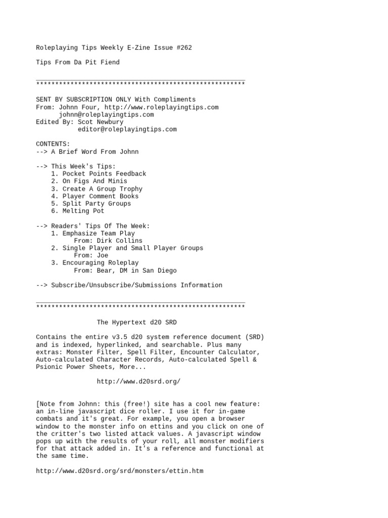 Issue 262 | PDF | Role Playing Games | Dungeons & Dragons