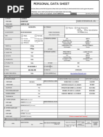 Personal Data Sheet (CS Form 212) | PDF | Government