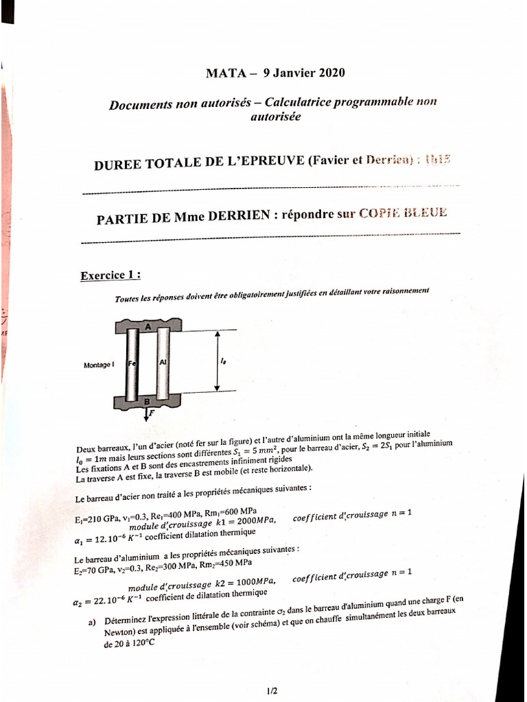 Mata Test Jan2020 Derrien | PDF