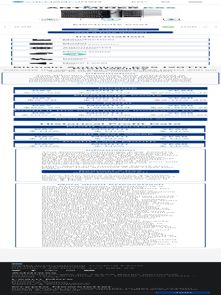 Bitmain Antminer KS5 (20Th) Profitability - KHeavyHash Miner | PDF | Cryptocurrency | Graphics ...