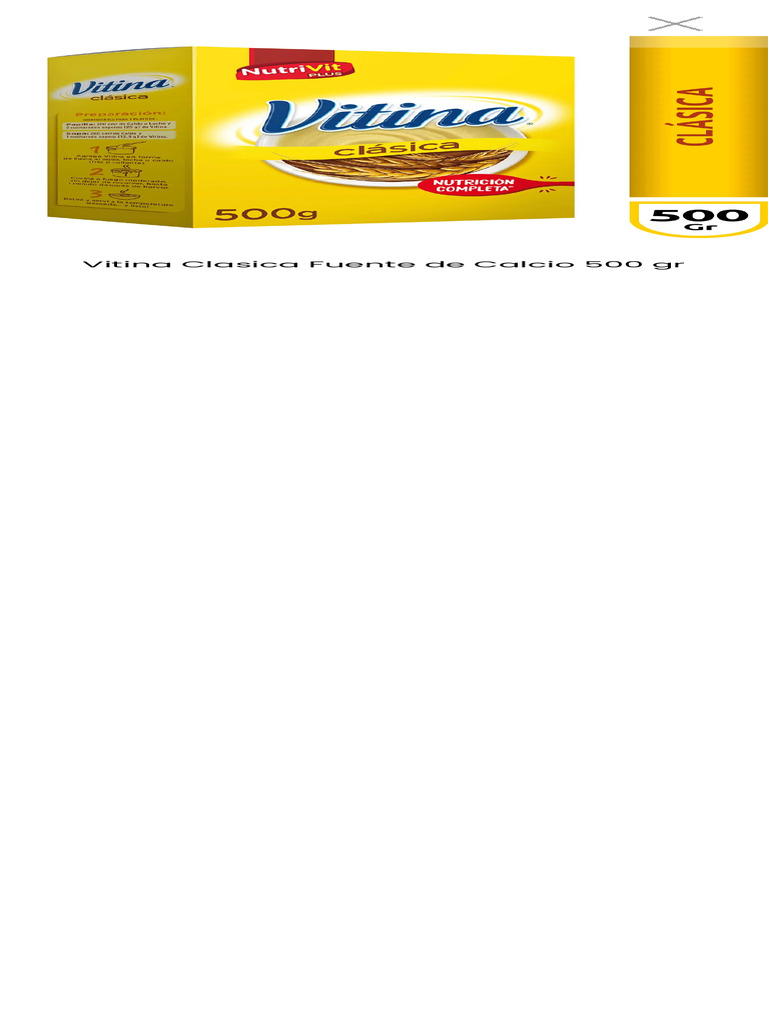 Vitina Clasica Fuente de Calcio 500 gr | PDF