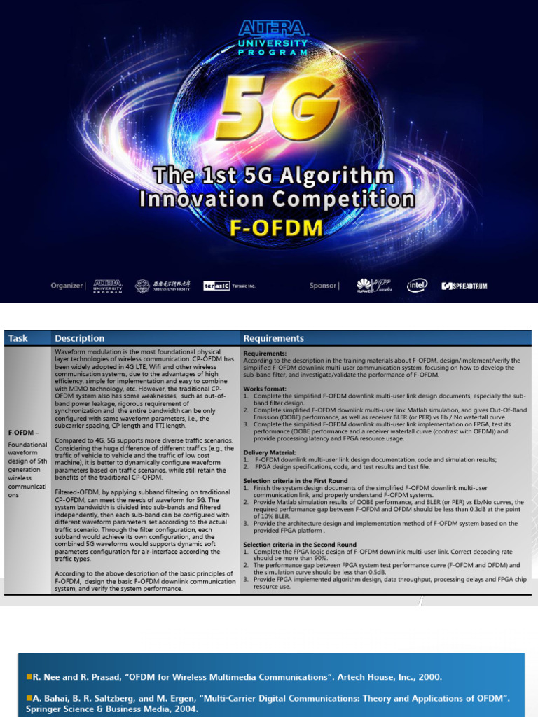 1st 5G Algorithm Innovation Competition-ENV1.0 - F-OFDM | PDF ...