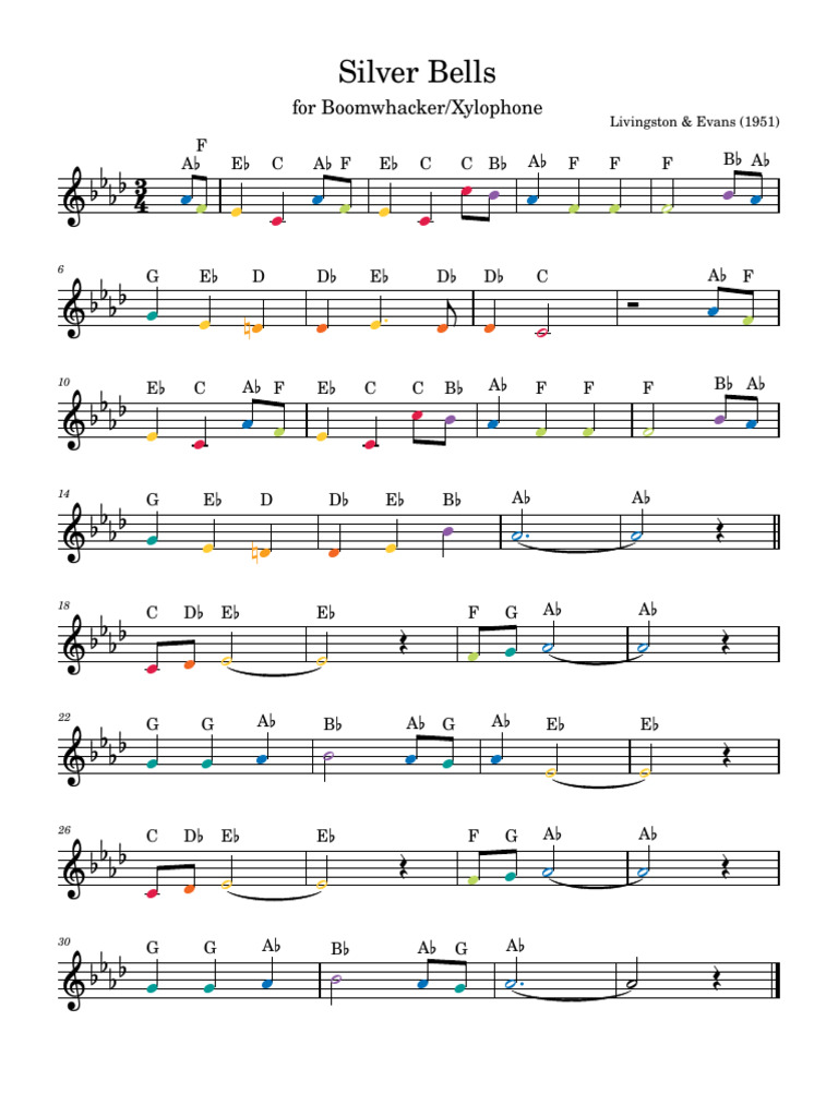 Silver Bells - Boomwhacker | PDF