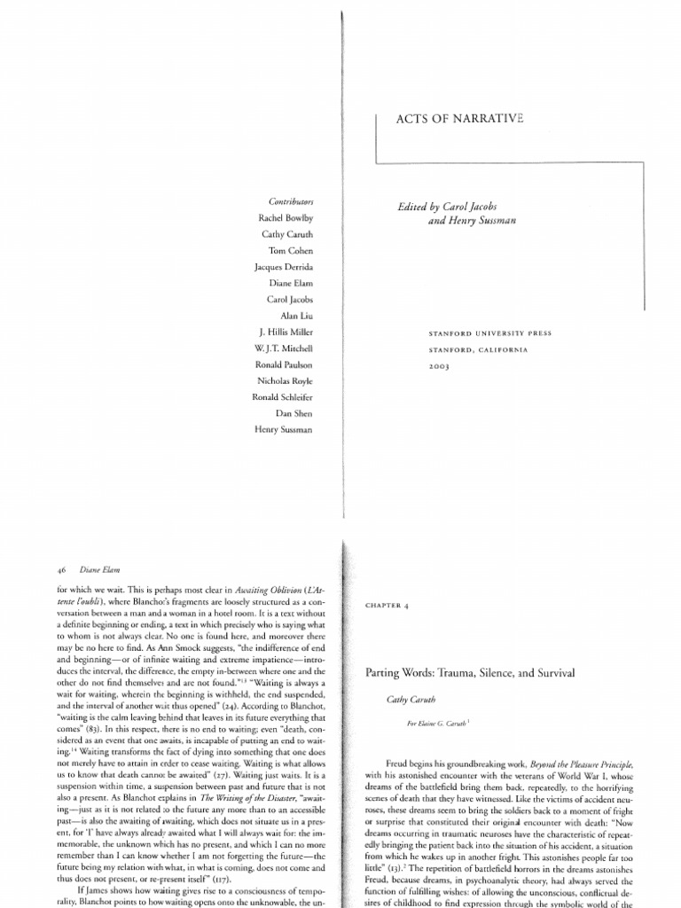 Caruth Parting Words | PDF