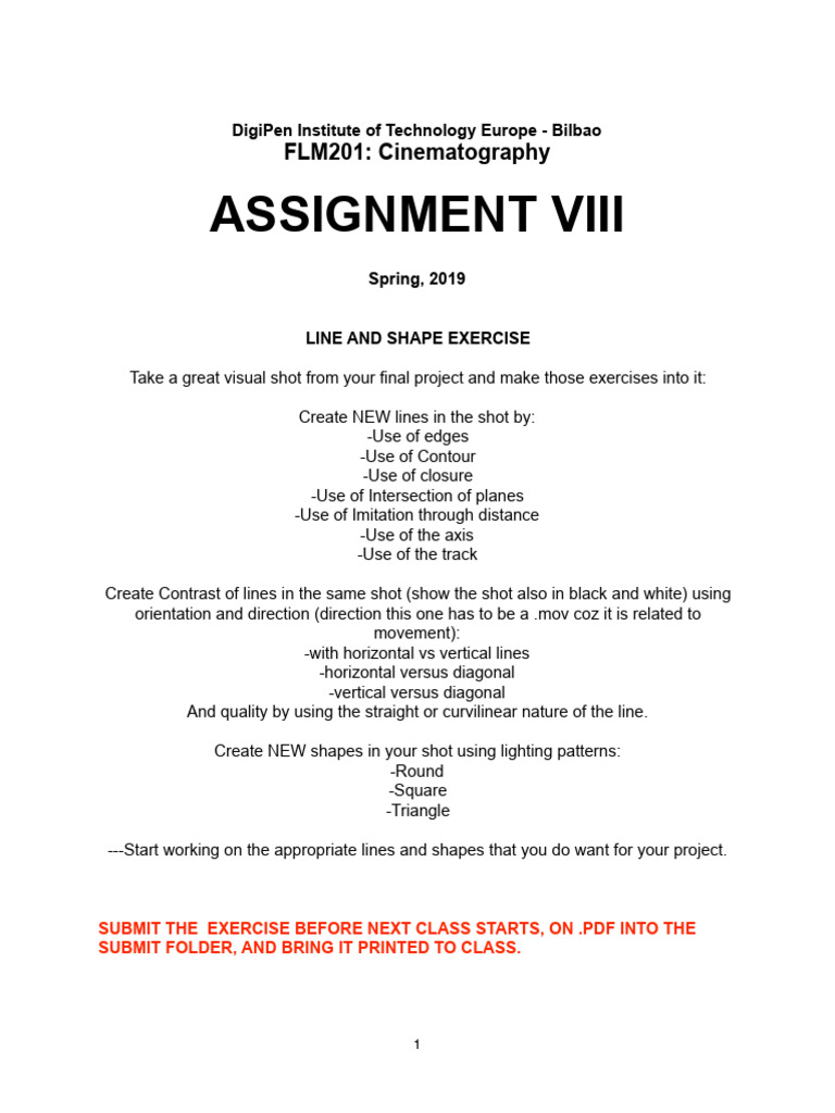 FLM 201 Assignment Ix | PDF