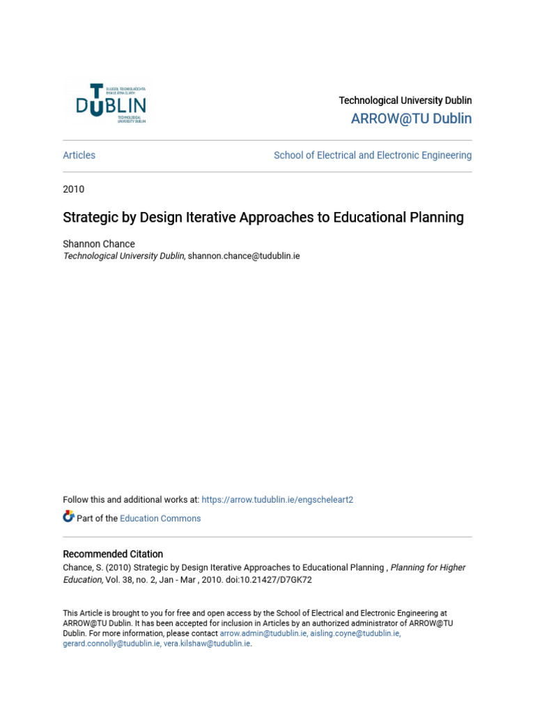 Lectura - 2 - Strategic by Design Iterative Approaches To Educational ...