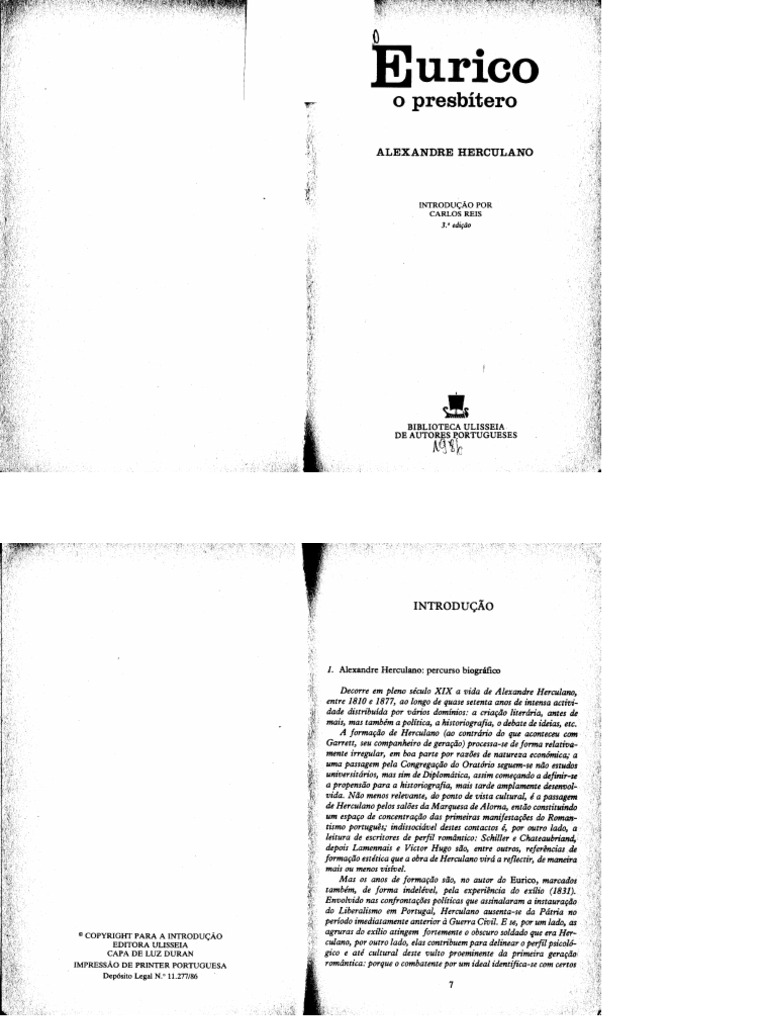 Reis Introduo Eurico... | PDF