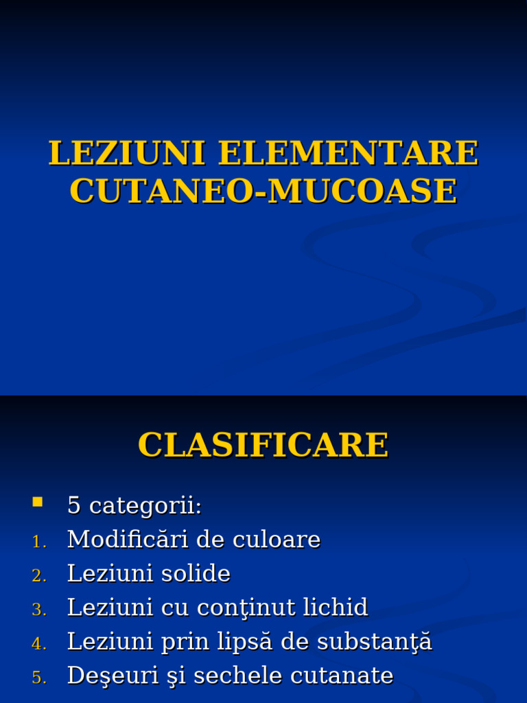 Leziuni Elementare | PDF