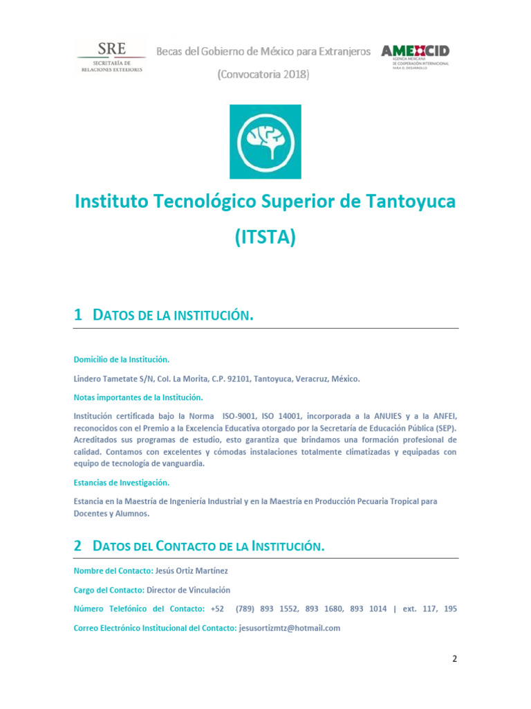 Instituto Tecnol Gico Superior de Tantoyuca | PDF | Ingeniería