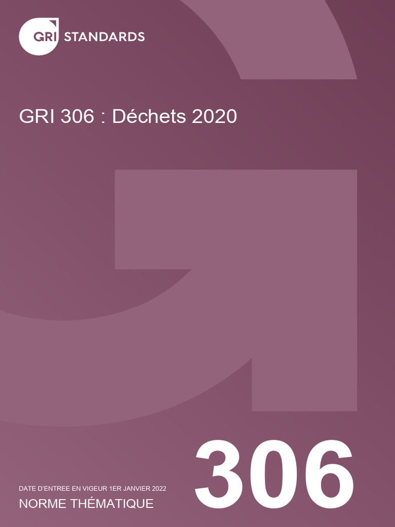 GRI 306 : Norme sur les Déchets 2020 | PDF | Déchets | Gestion des déchets