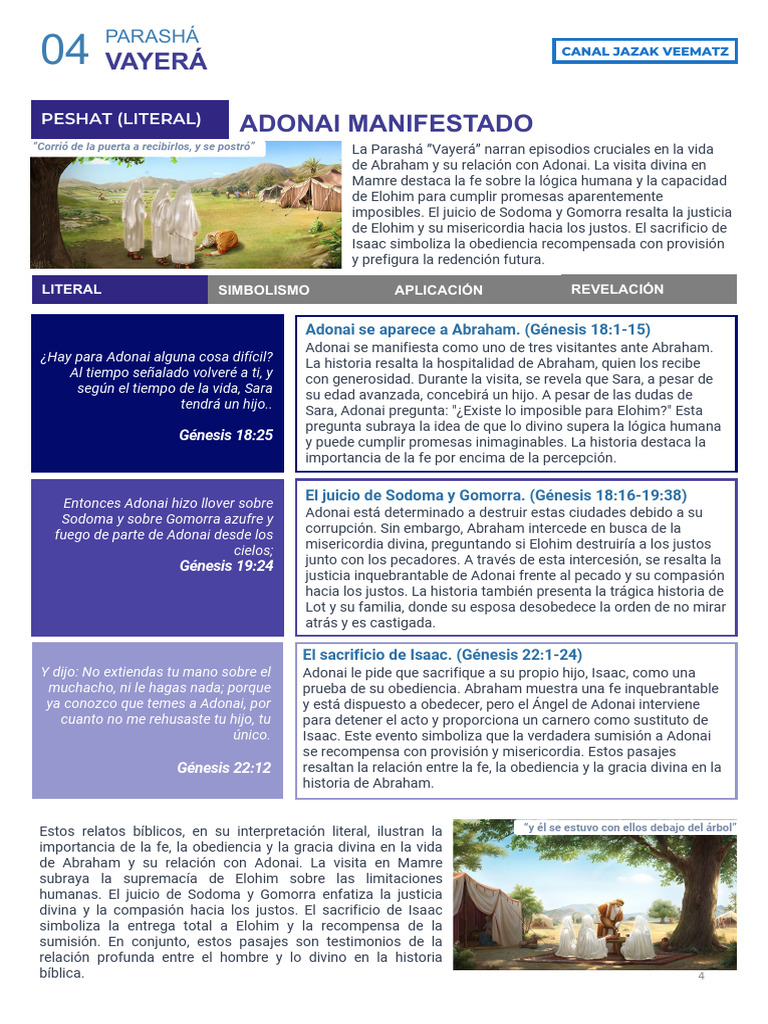 04 PARASHAT VAYERÁ 2023-2024 - Removed | PDF | Abrahán | Cristo (título)