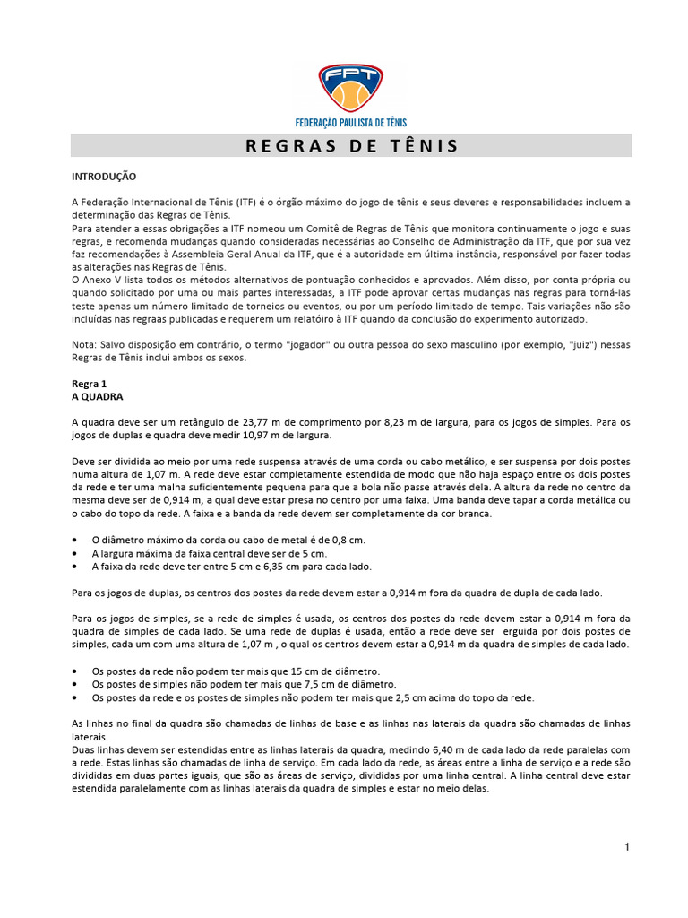 REGRAS-DE-TENIS | PDF