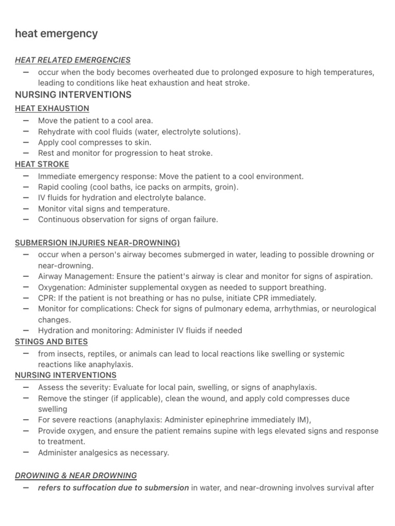 Heat Emergency | PDF