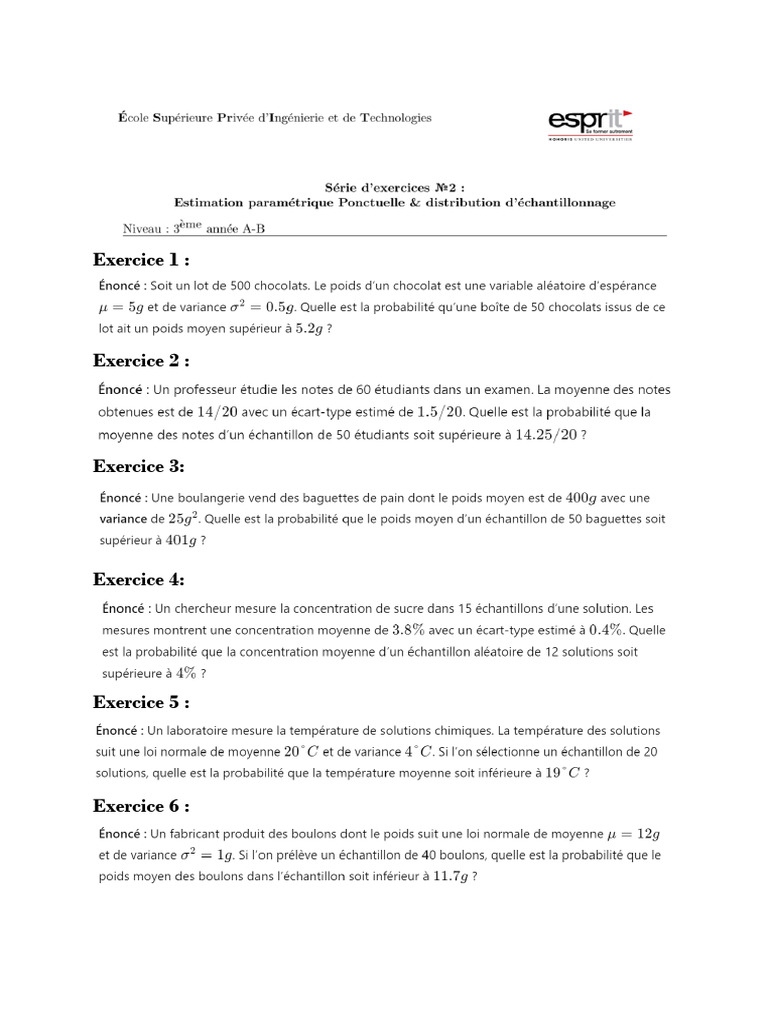 Serie Echantillonage | PDF