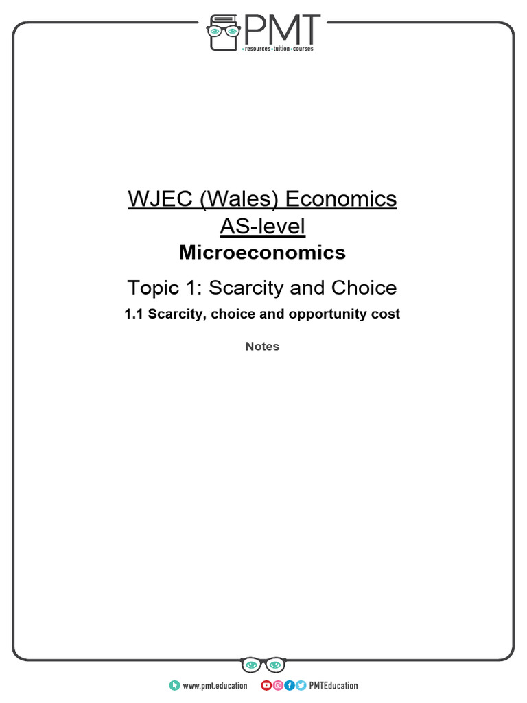 Wjec (Wales) Economics A - Level: Topic | PDF