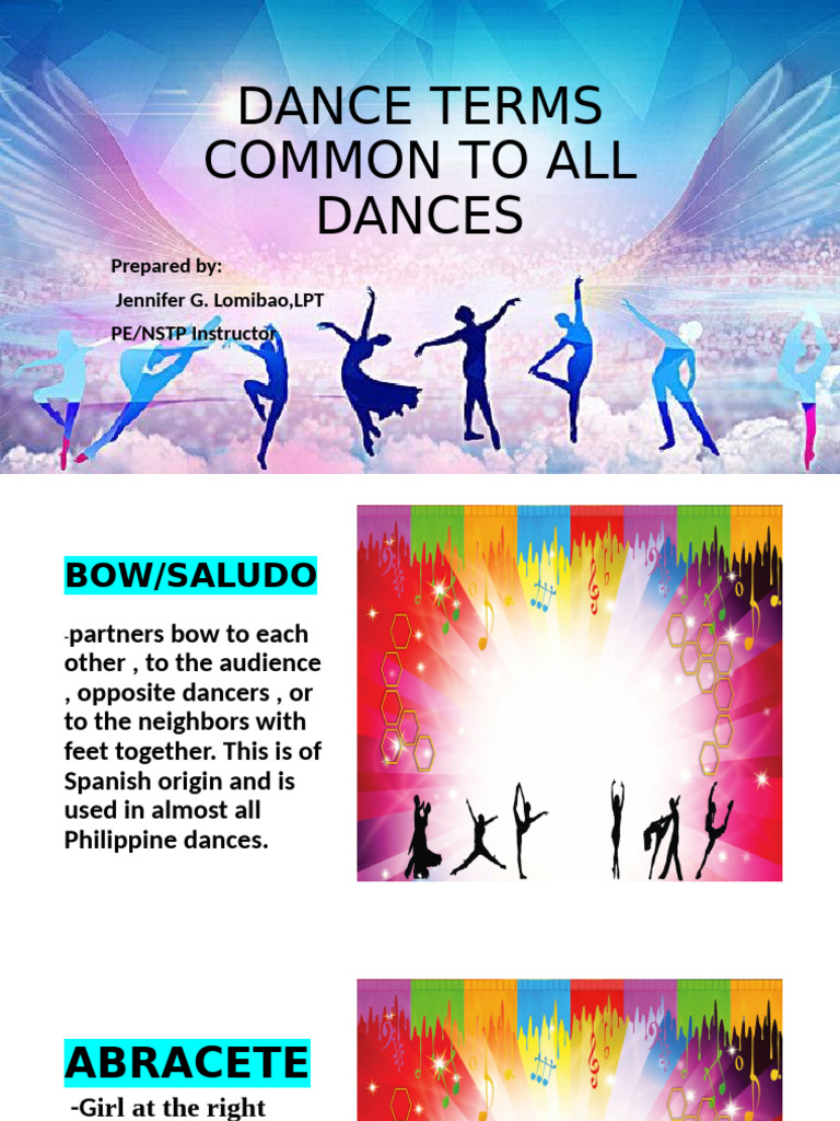 Dance Terms Common To All Dances | PDF | Foot | Dances