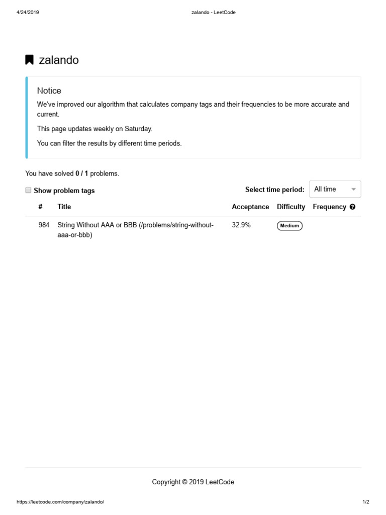zalando - LeetCode | PDF