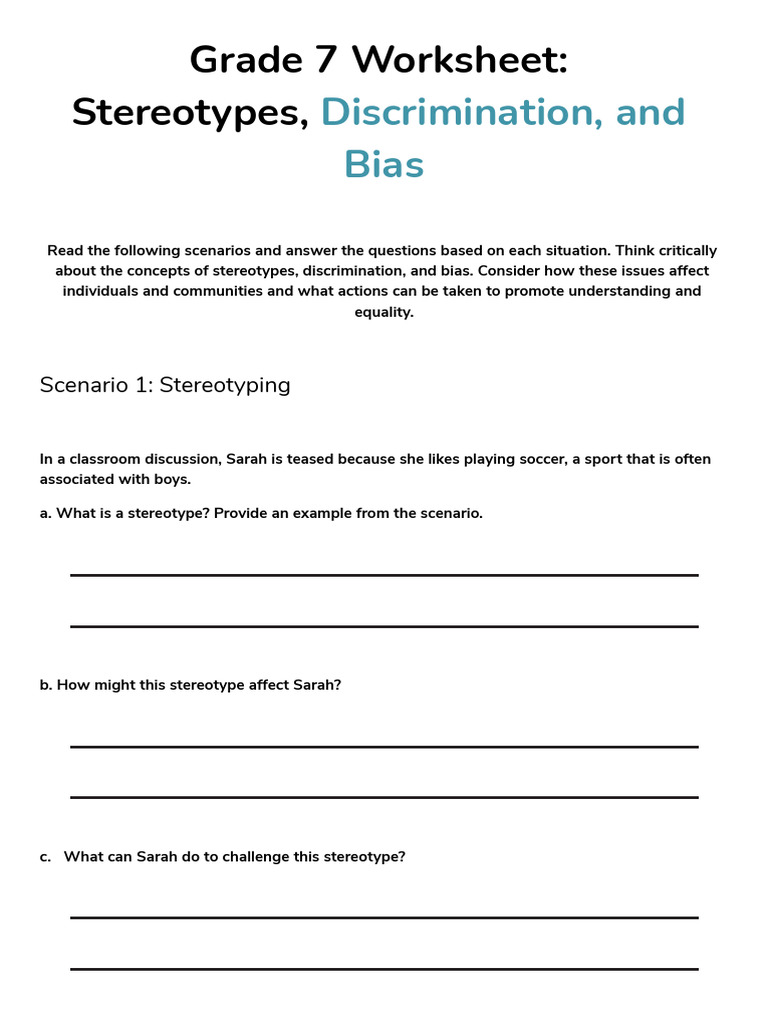 Grade 7 Worksheet Life Skills 2 | PDF