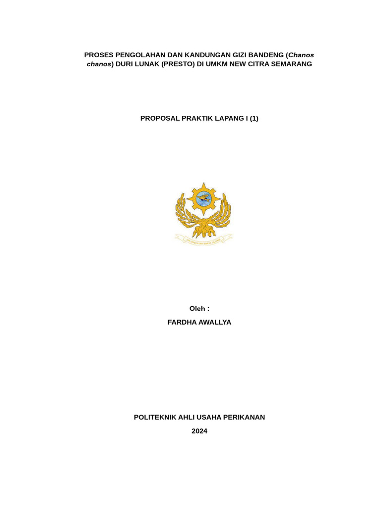 Proposal Fadha Pl.1 (1) | PDF
