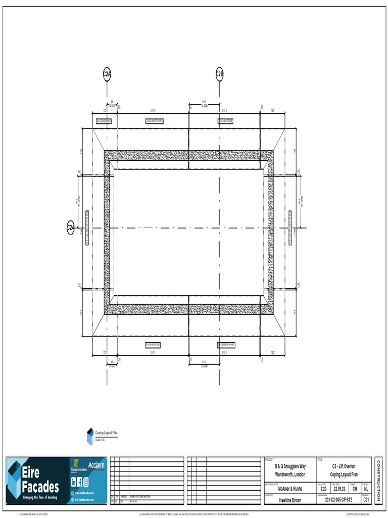 231 c2 005 CP St2 - c2 Lift Overrun Coping Panel Layout - Information ...
