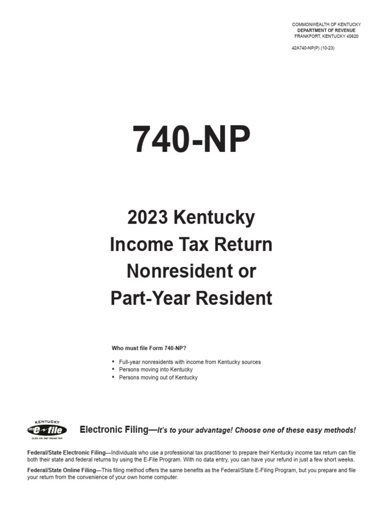 740-NP(P) (2023) | PDF | Tax Deduction | Tax Refund