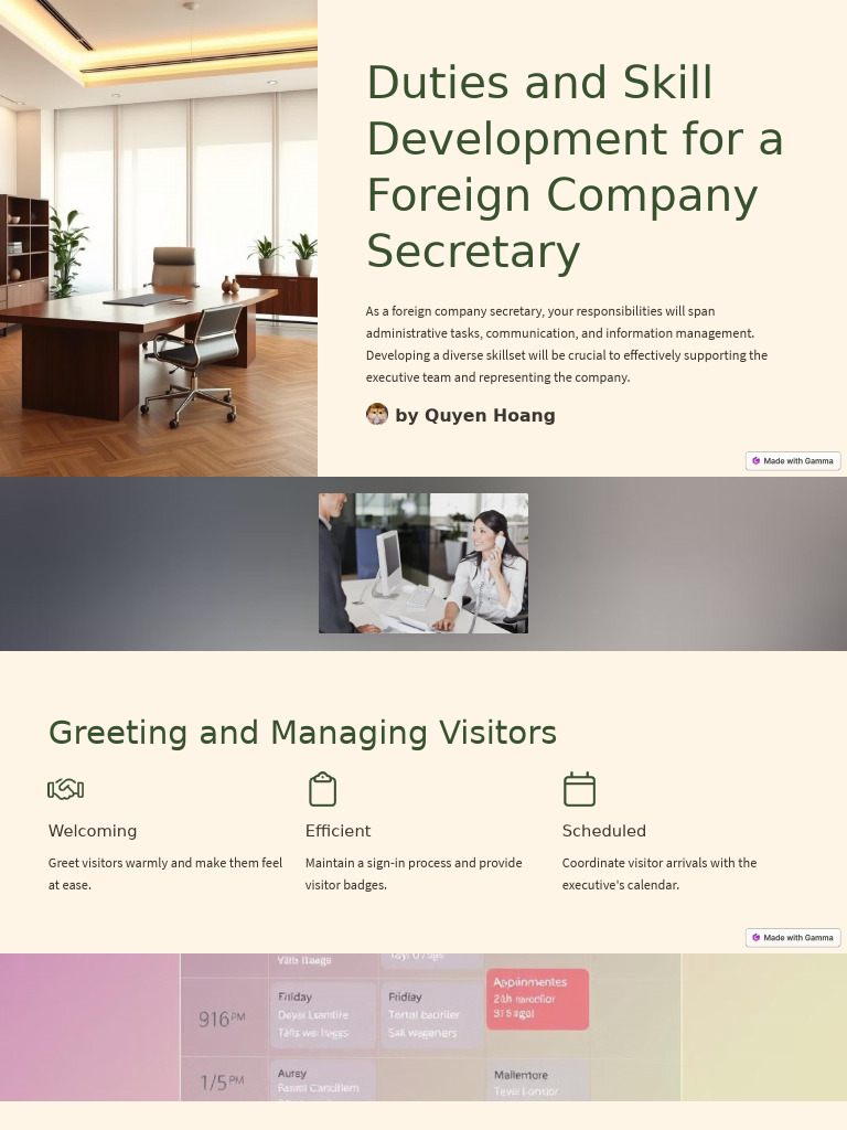 Duties and Skill Development For A Foreign Company Secretary | PDF ...