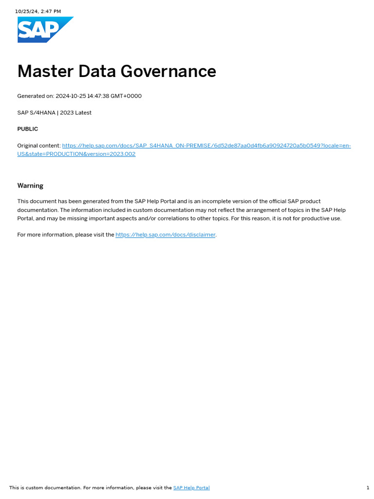 Configuring The SOA Manager For Master Data Governance For BP | PDF ...