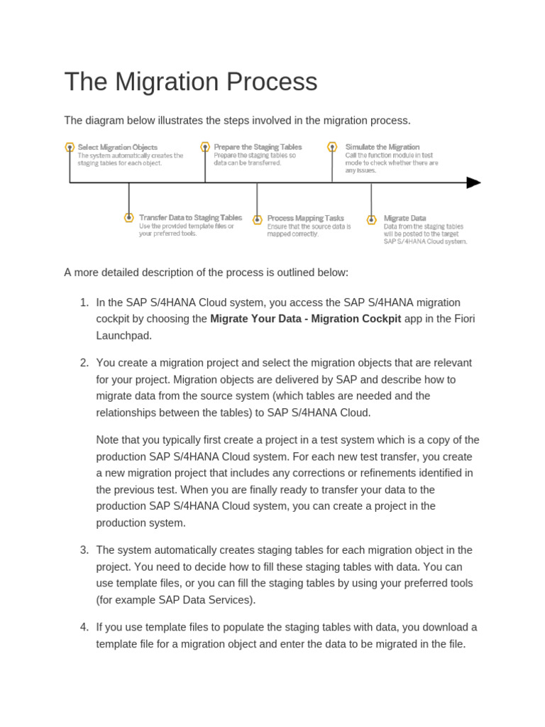 SAP - The Migration Process | PDF | Data | Software
