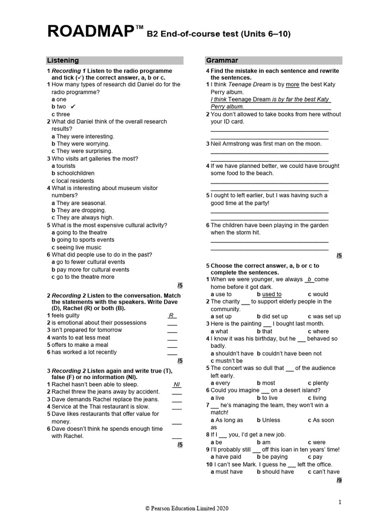 ROM End-Of-course Test PDF | PDF