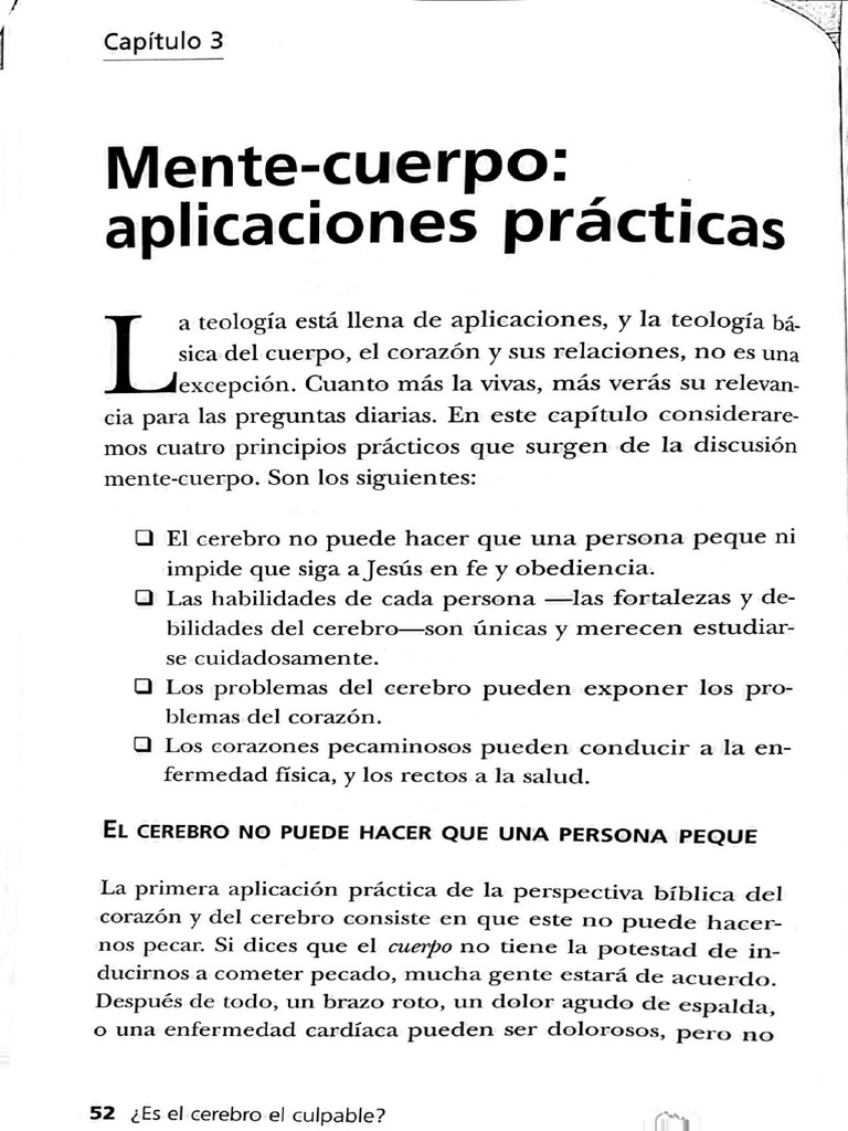 Ed. Welch Cap. 3 (Es El Cerebro El Culpable) - Compressed | PDF | Mente ...