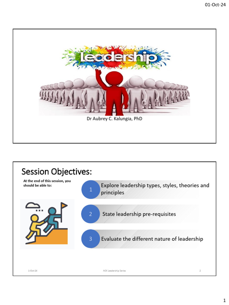 LEADERSHIP Lecture Handout | PDF | Leadership | Organizational Behavior