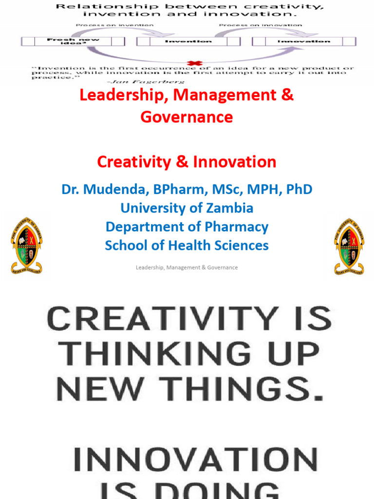 Distinguishing Creativity from Innovation | PDF | Creativity | Innovation