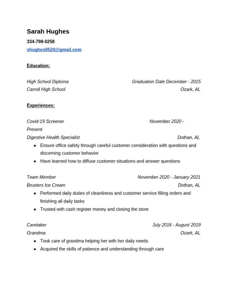 Entry-Level Job Seeker Resume | PDF
