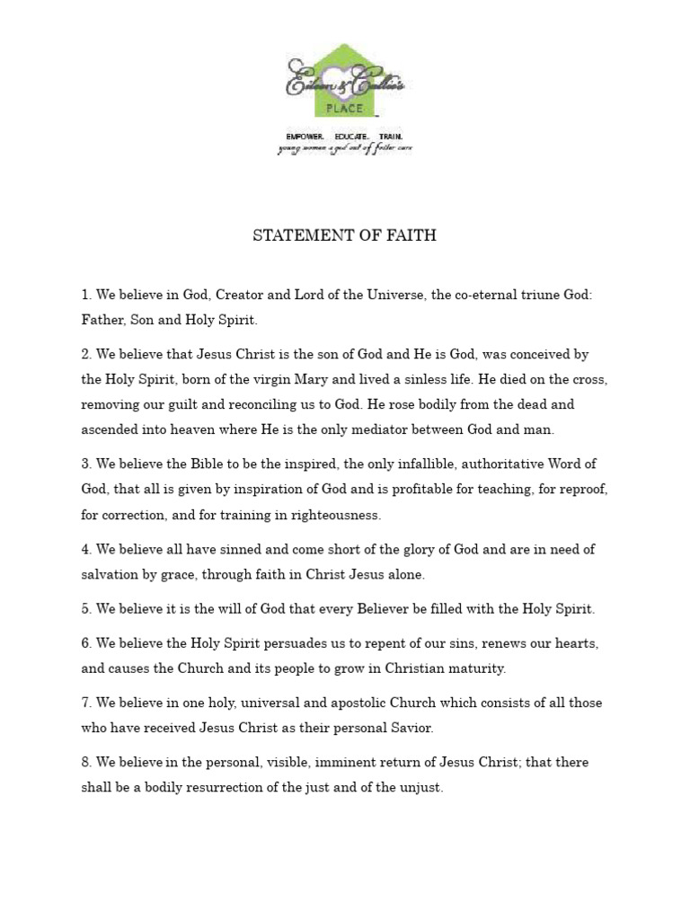 Statement of Faith.docx | PDF