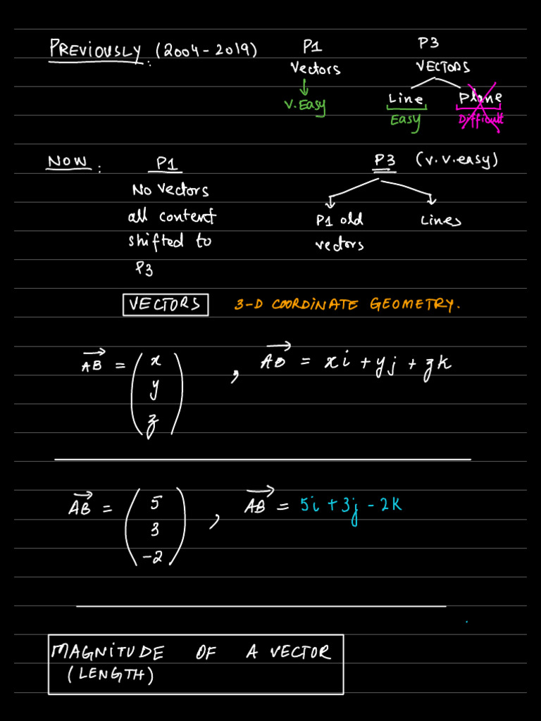 P3 Vectors... | PDF | Euclidean Vector | Equations