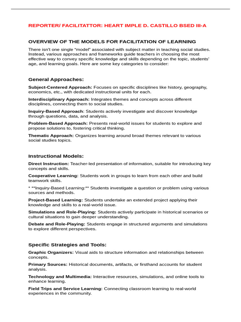 Castillo Sse119.Docx | PDF | Learning | Inquiry Based Learning