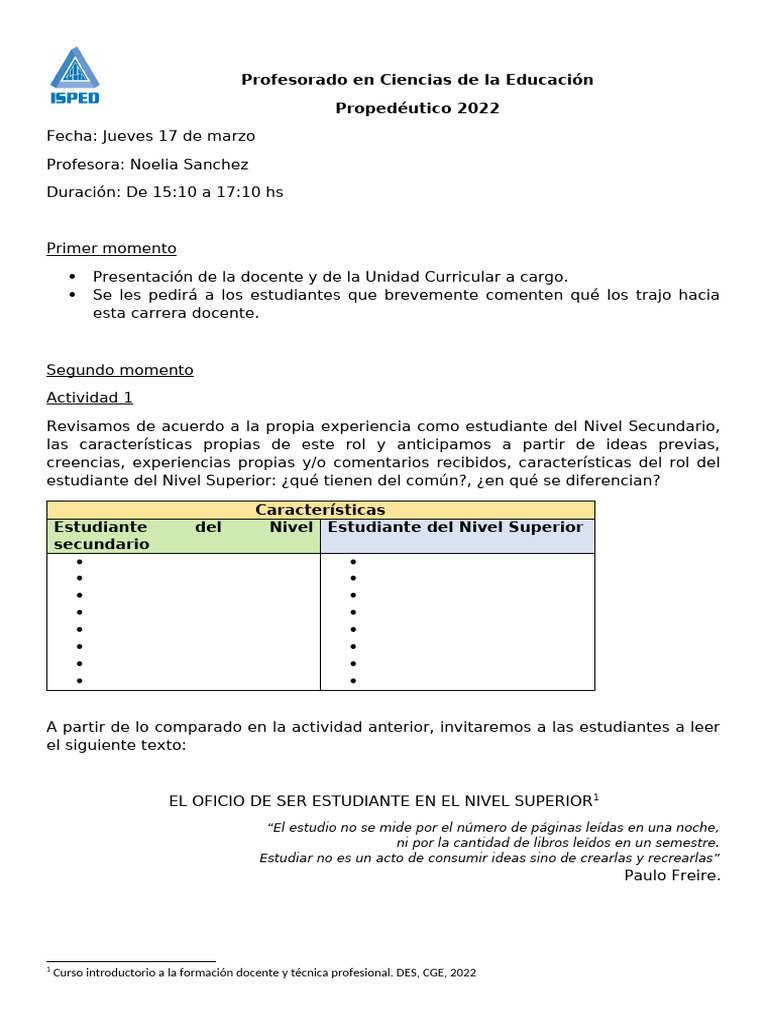 Propedeutico Ciencias de La Educacion | PDF | Enseñando | Conocimiento