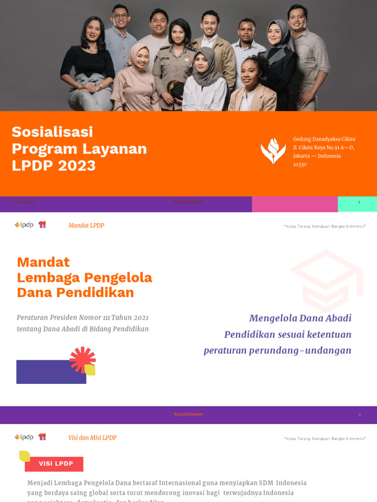 Materi Sosialisasi Beasiswa LPDP 2023 Update 140623 | PDF