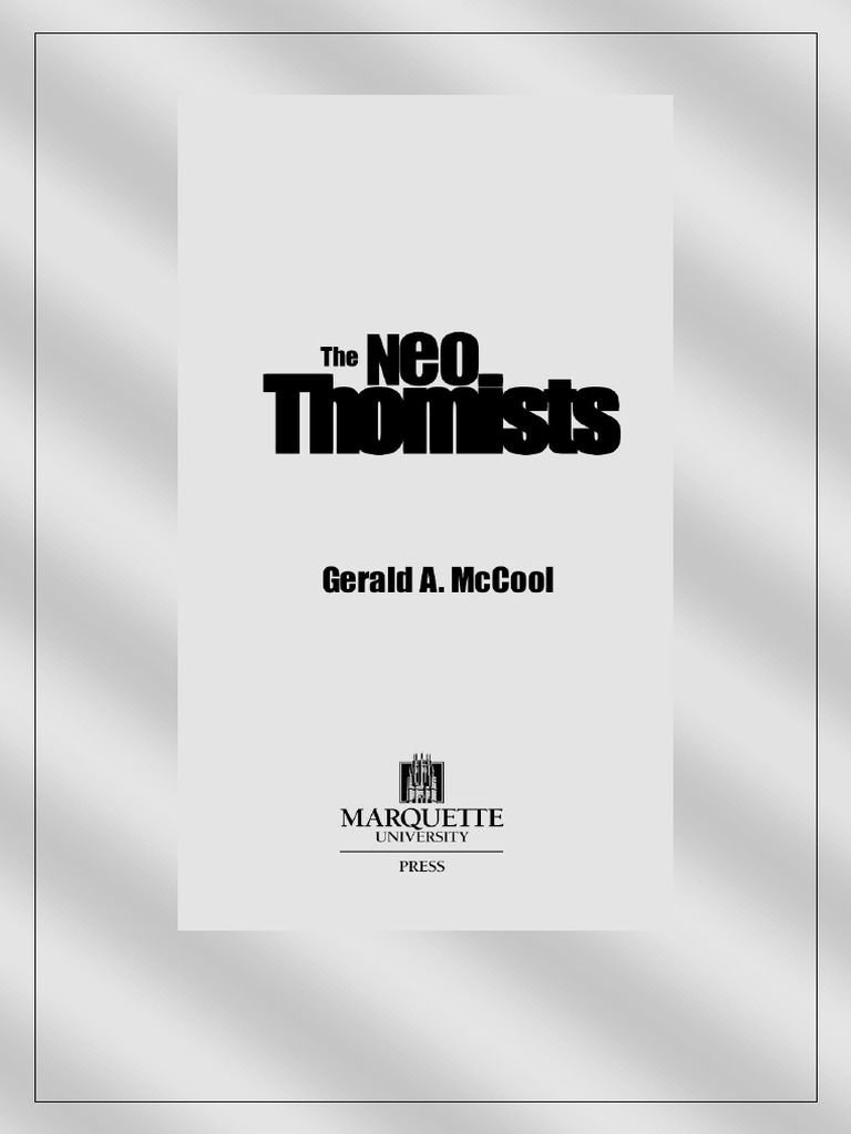 The Neo-thomists | PDF
