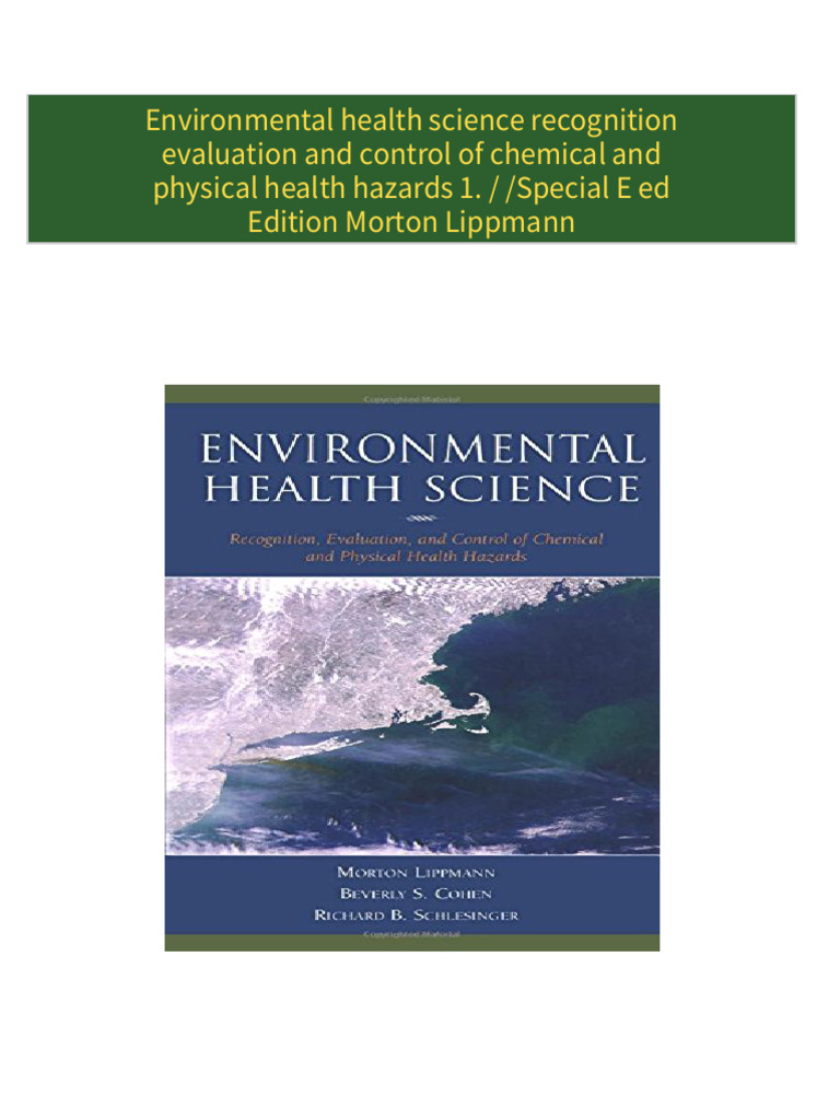 Environmental Health Science Recognition Evaluation and Control of ...