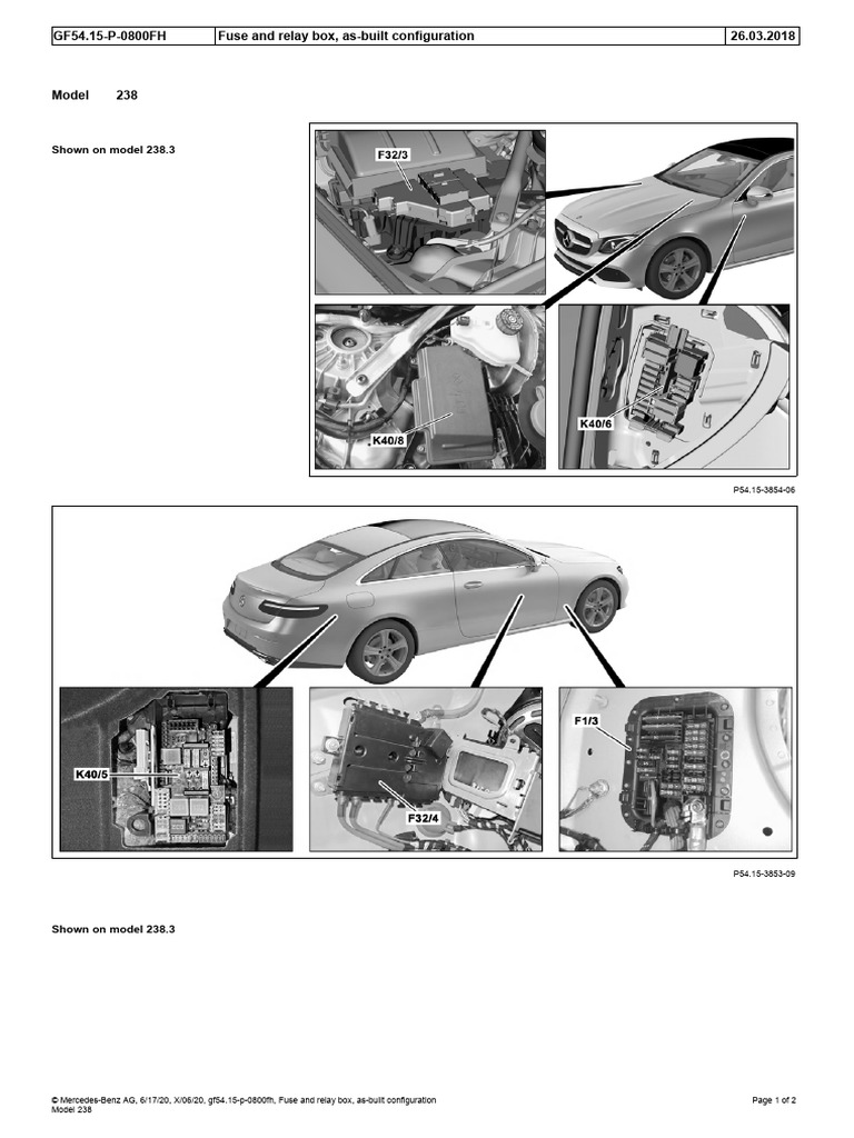 Fuse and Relay Box, As-Built Configuration | PDF | Transport | Electric ...