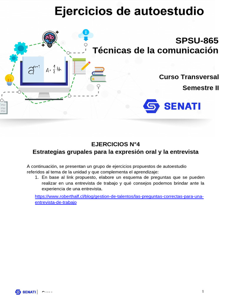 Ejercicio T04 | PDF | Entrevista de trabajo | Comunicación