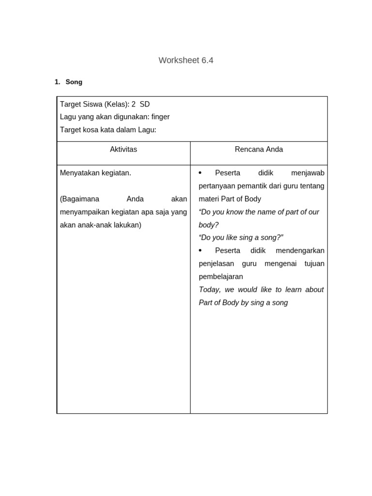 Worksheet 6 | PDF