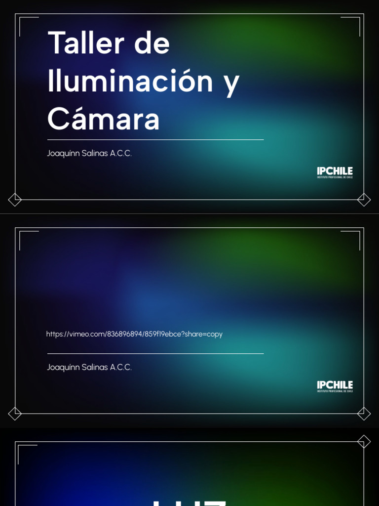 Taller de Iluminación y Cámara - Clase 1 y 2 | PDF | Ligero ...