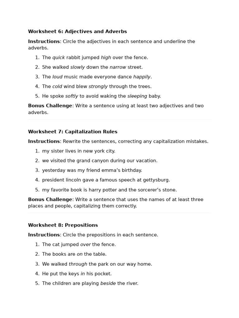 Worksheet 6 | PDF