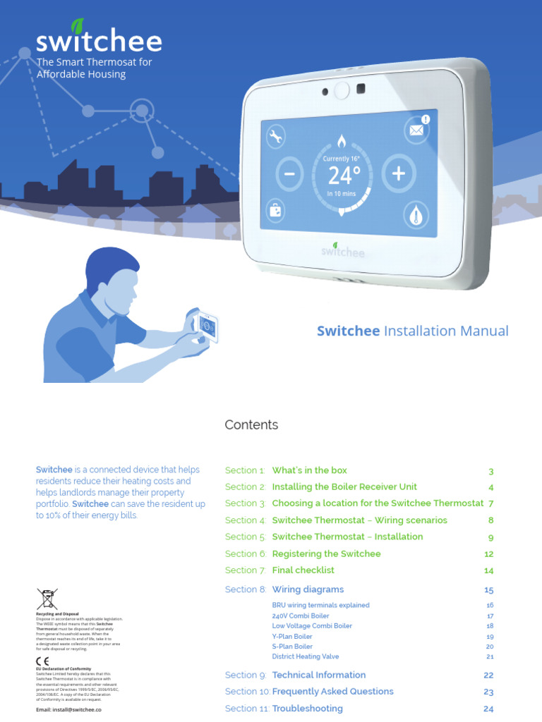 Switchee Thermostat Installation Guide | PDF | Mains Electricity ...