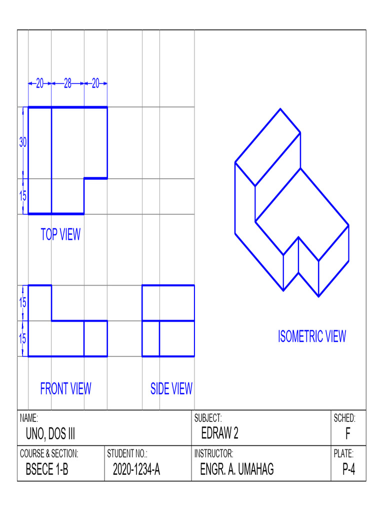 Activity 4 Isometric Drawing | PDF