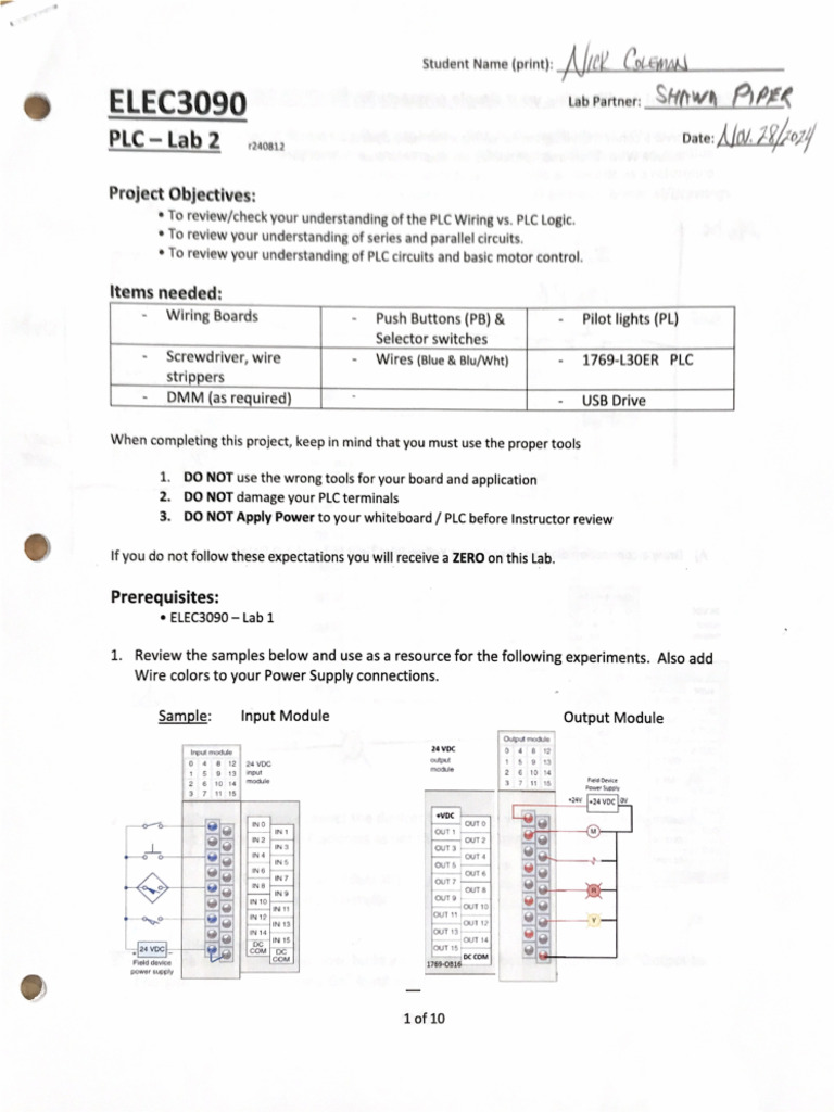 PLC - Lab2 | PDF