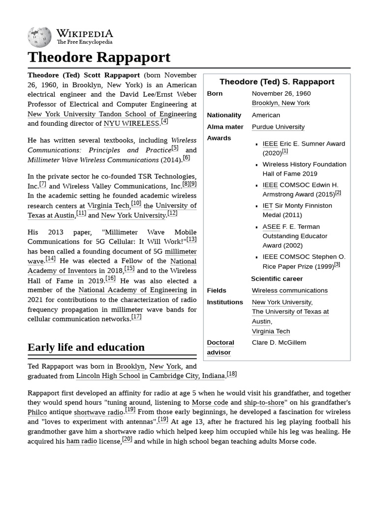Theodore_Rappaport | PDF | Radio | Telecommunications Engineering